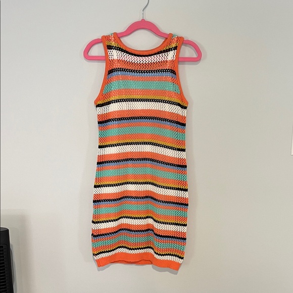 art class | Dresses | Girls Colorful Striped Knit Dress With Under ...